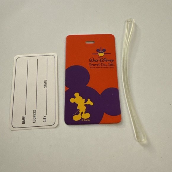 Other | Vintage Walt Disney Travel Co Mickey Mouse Luggage Tag A7 ...